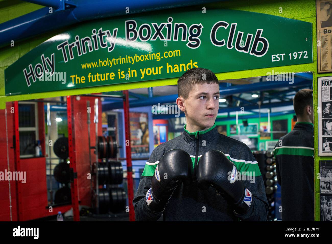 Kyle Smith young Boxer at Holy Trinity Boxing Club , Belfast , Northern ...