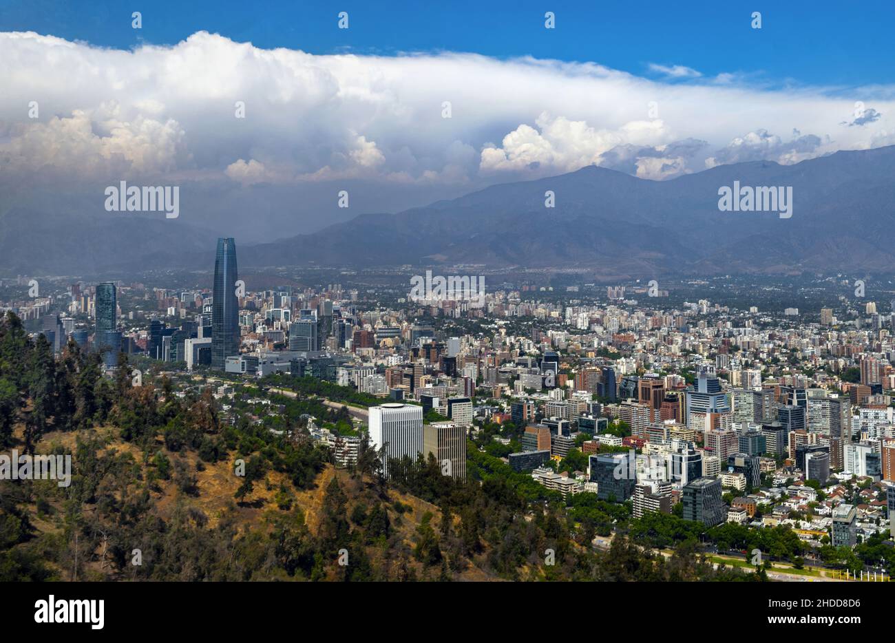 Aerial view of Santiago de Chile Stock Photo - Alamy