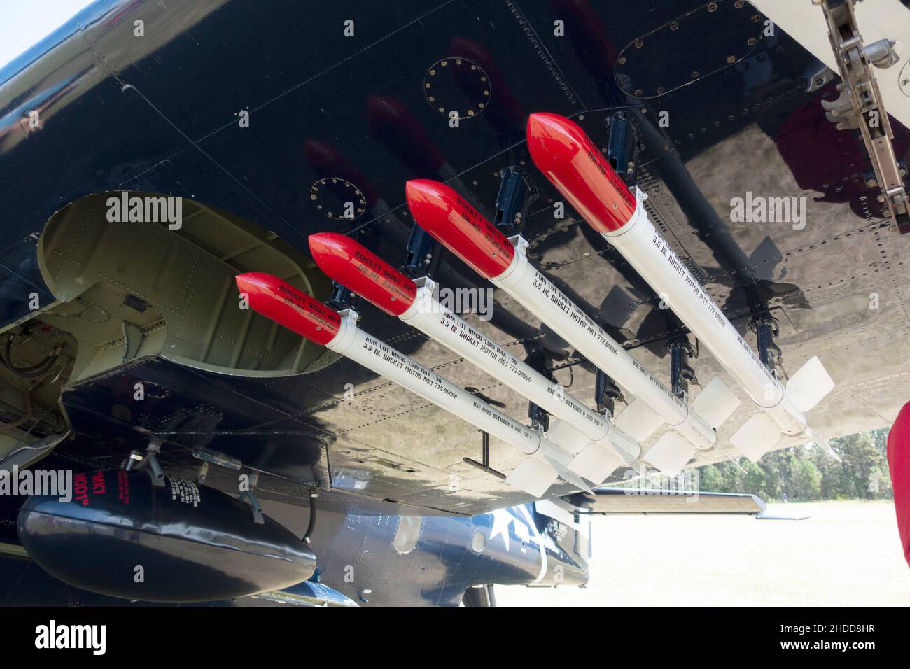 Realistic rockets under wing of a military airplane at "Gathering of ...