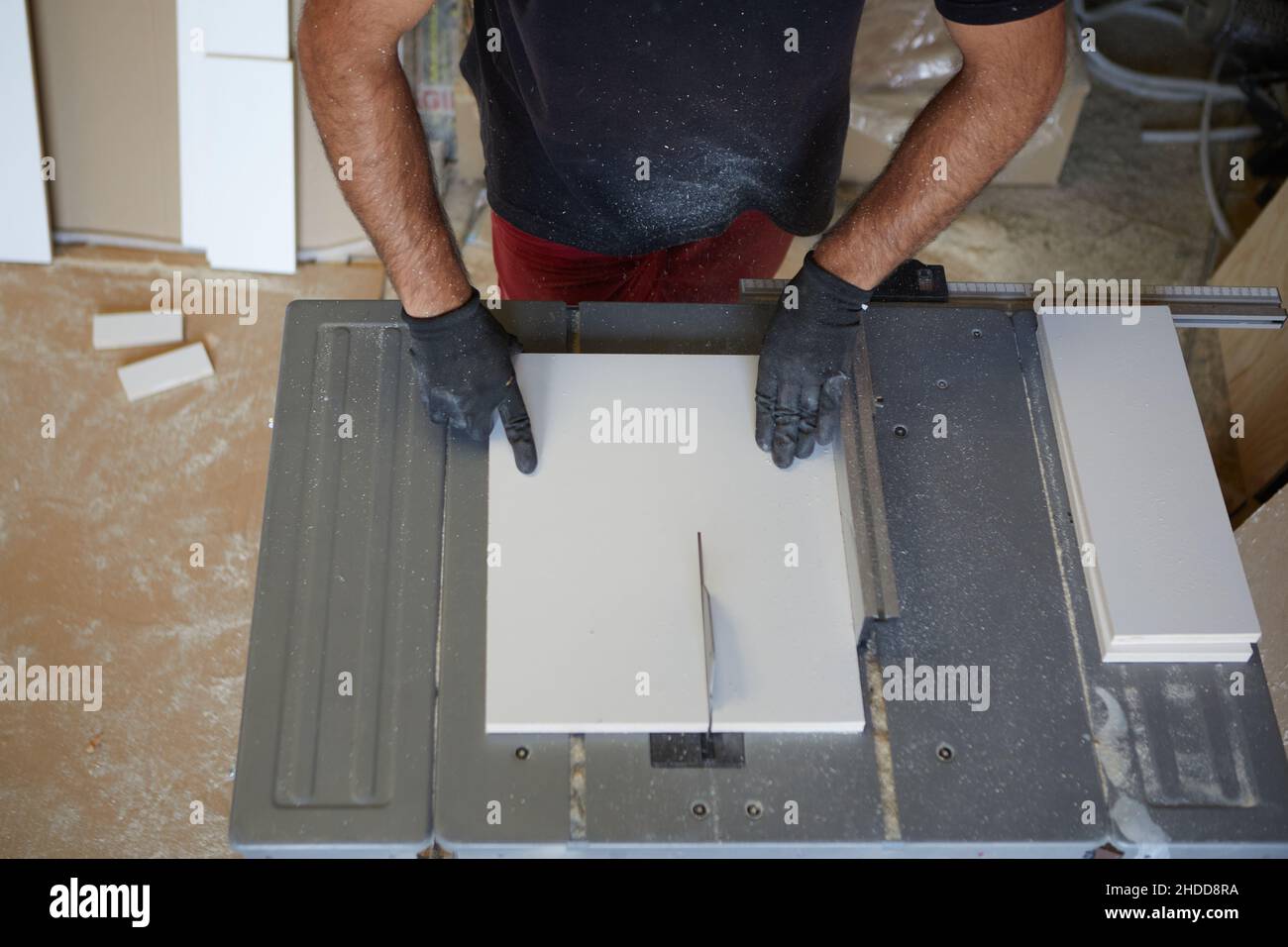 Man saw top view hi-res stock photography and images - Alamy