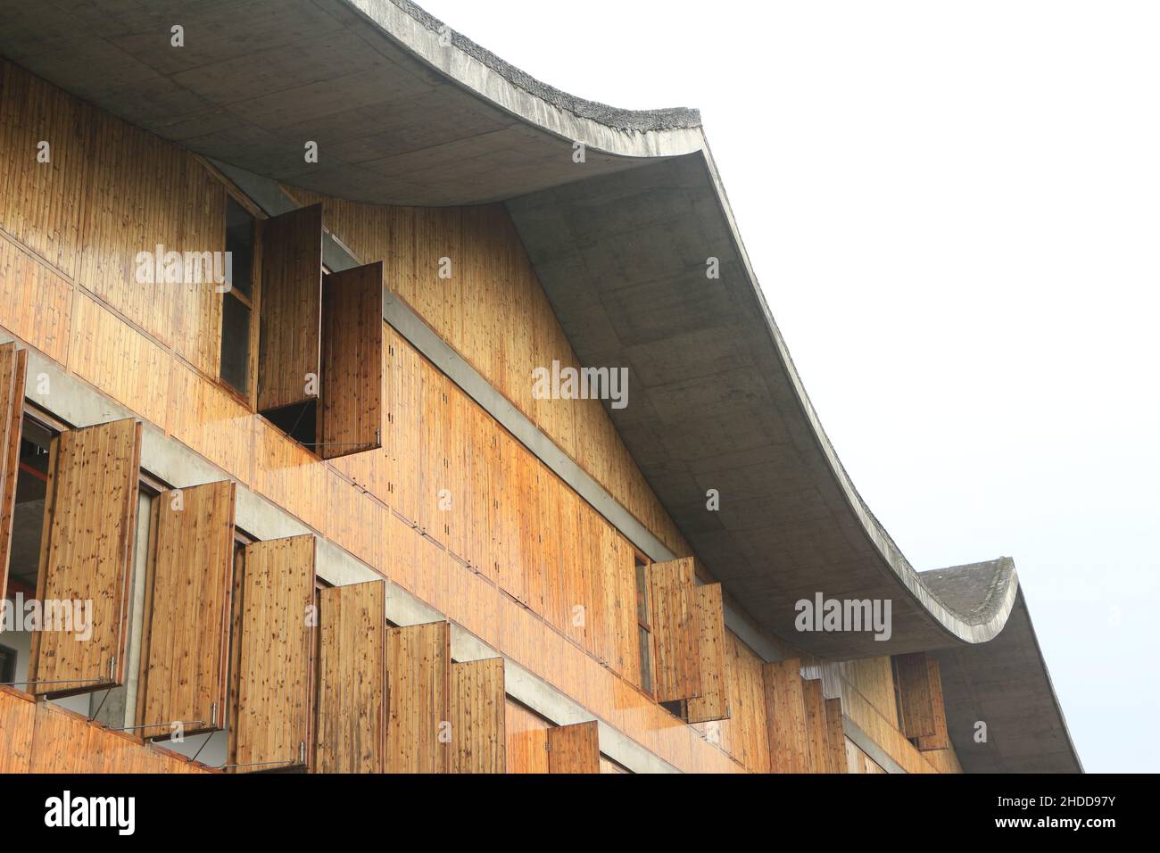 Chinese style house with open windows during the daytime Stock Photo ...