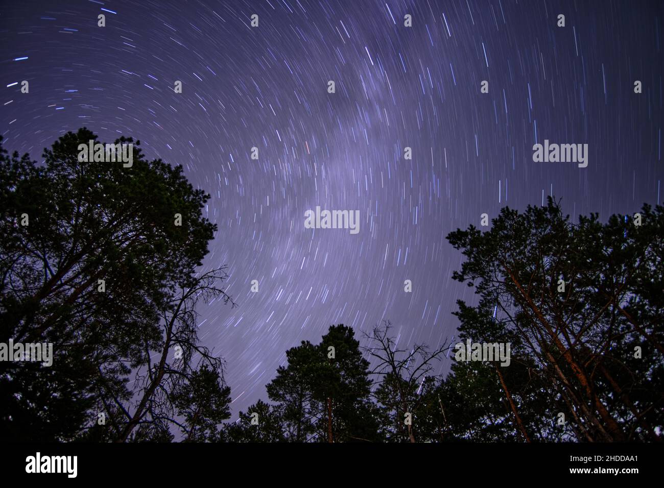 Motion of stars in the night sky Stock Photo - Alamy