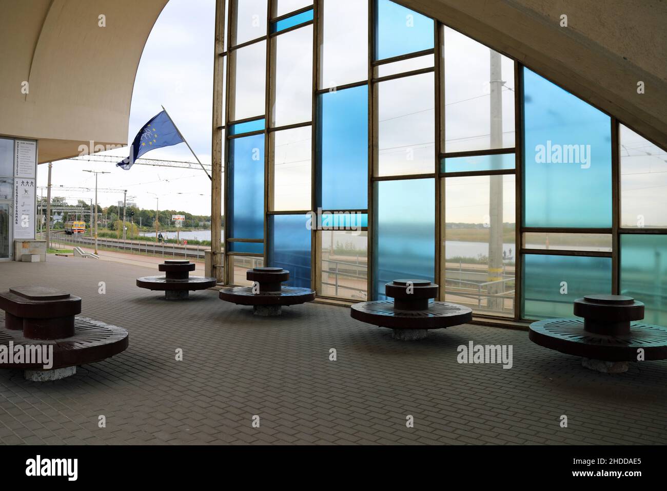 Modernist style Dubulti Railway Station and Art Gallery built in 1977 ...