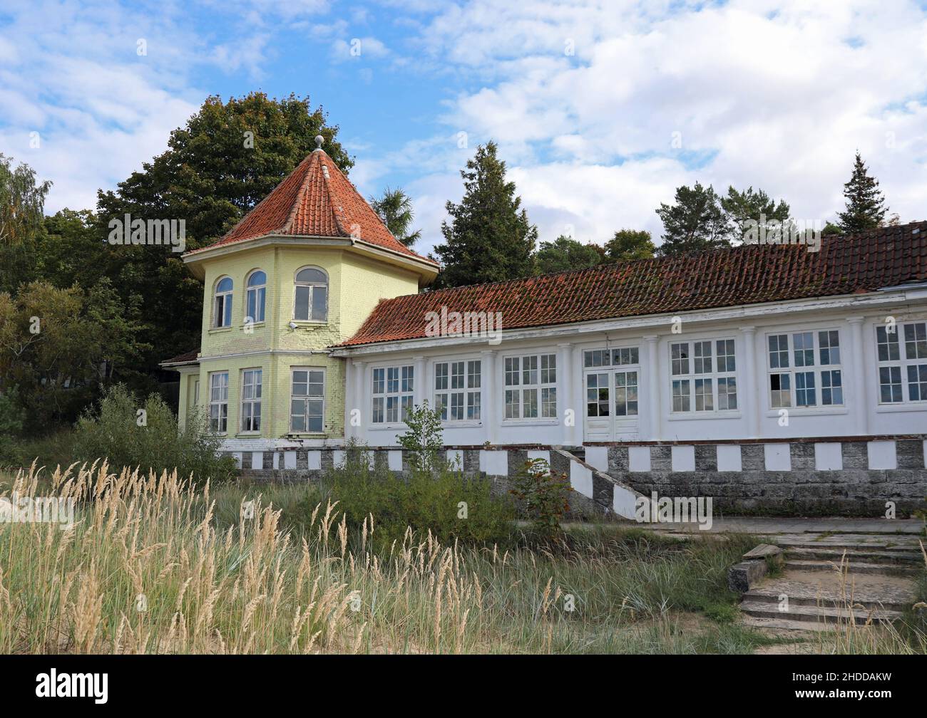 Old sanatorium building at Jurmala Beach on the Latvian coast Stock ...