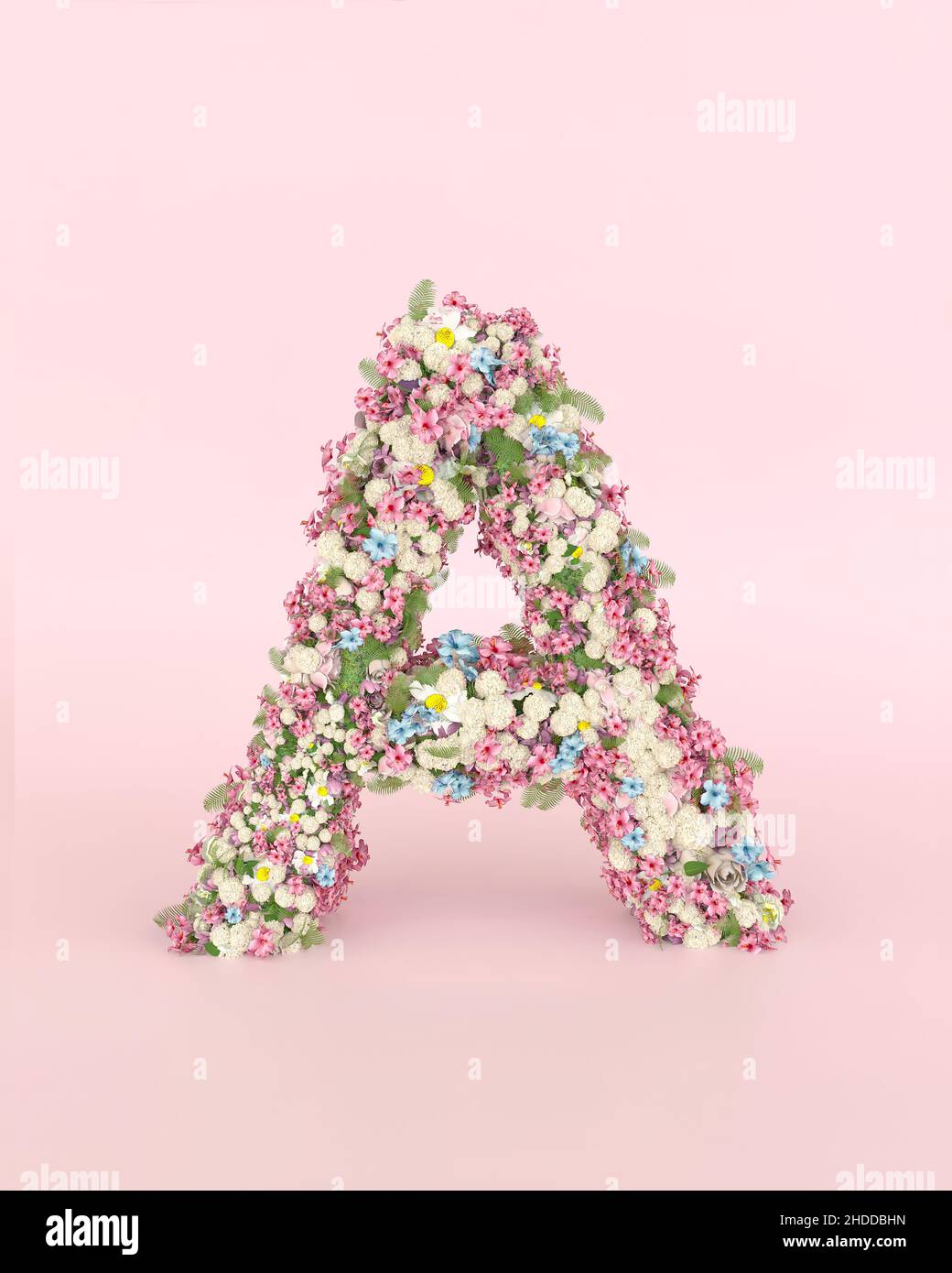 Creative letter A concept made of frash Spring wedding flowers. Flower ...