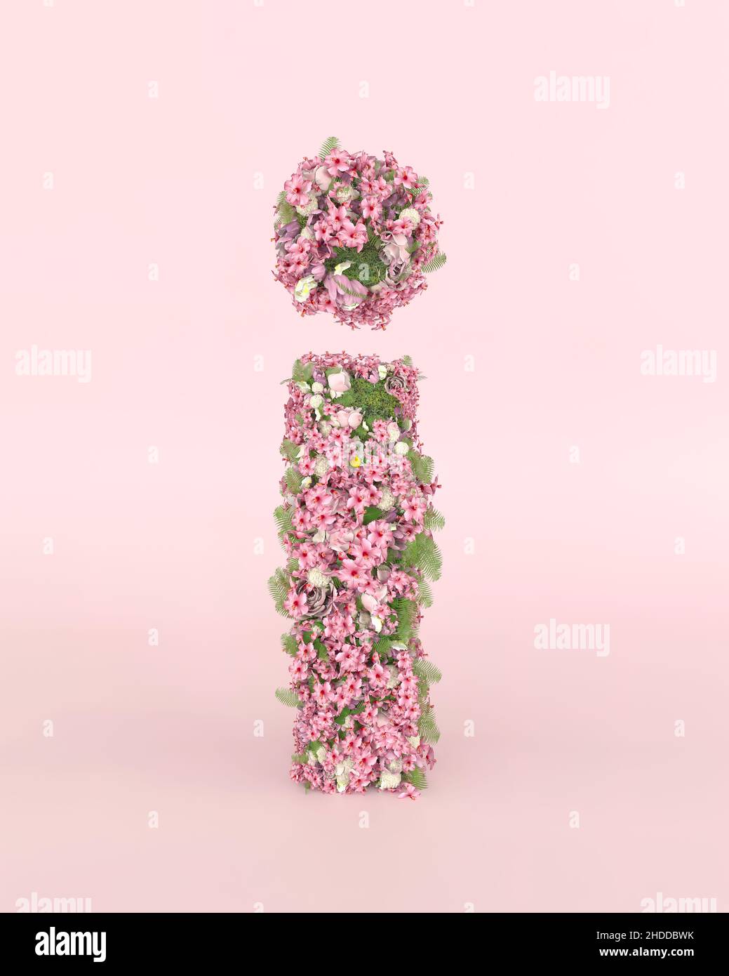 Creative letter I concept made of frash Spring wedding flowers. Flower ...