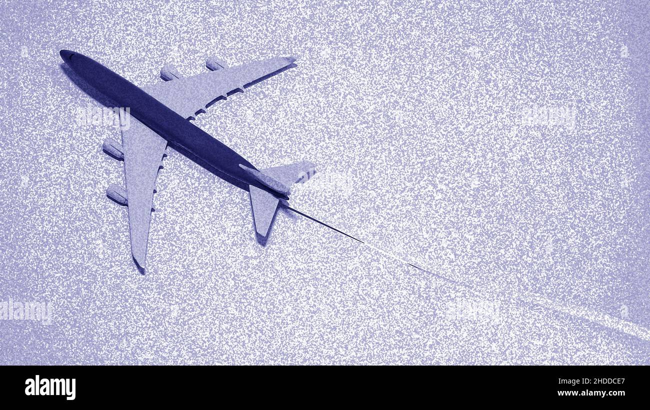 Airplane model, airplane in flight, travel concept. Passenger plane ...