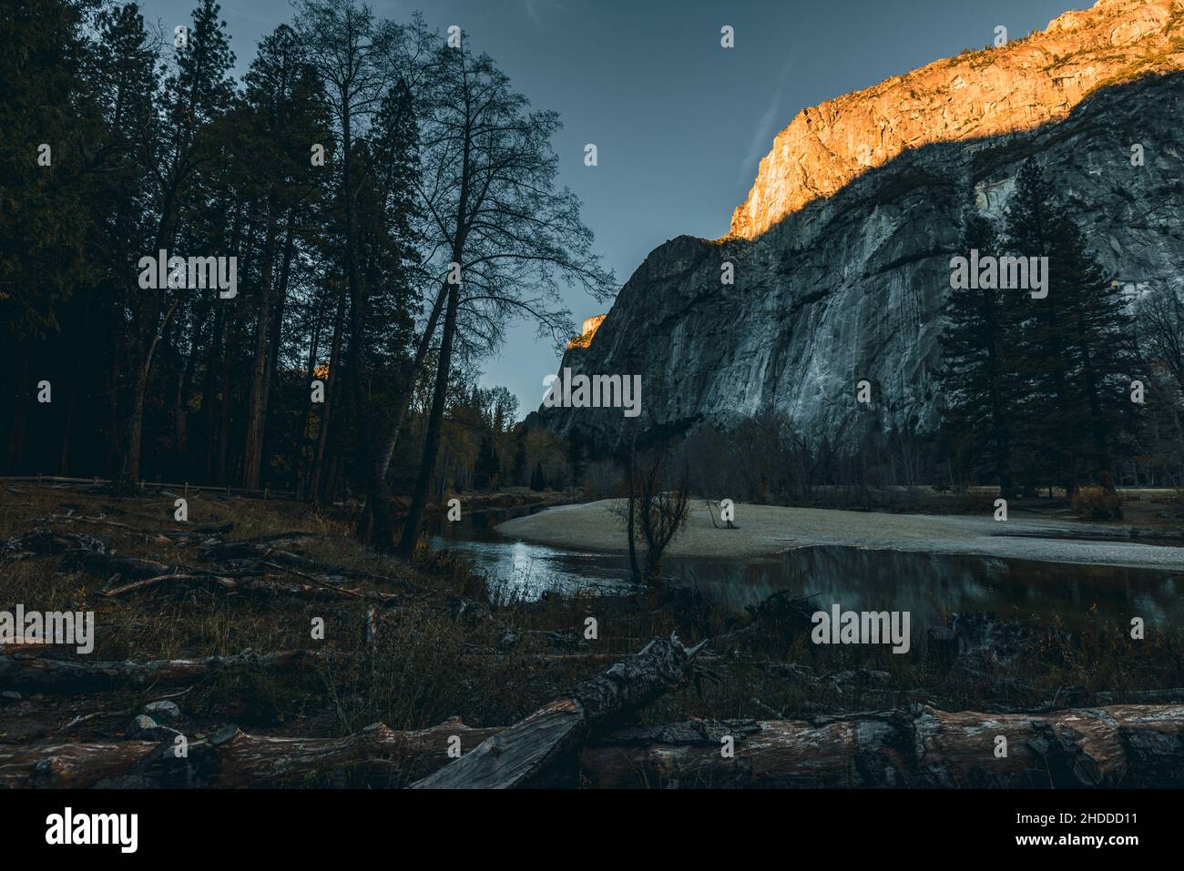 Beautiful shot of a huge cliff in the background of a sky Stock Photo ...