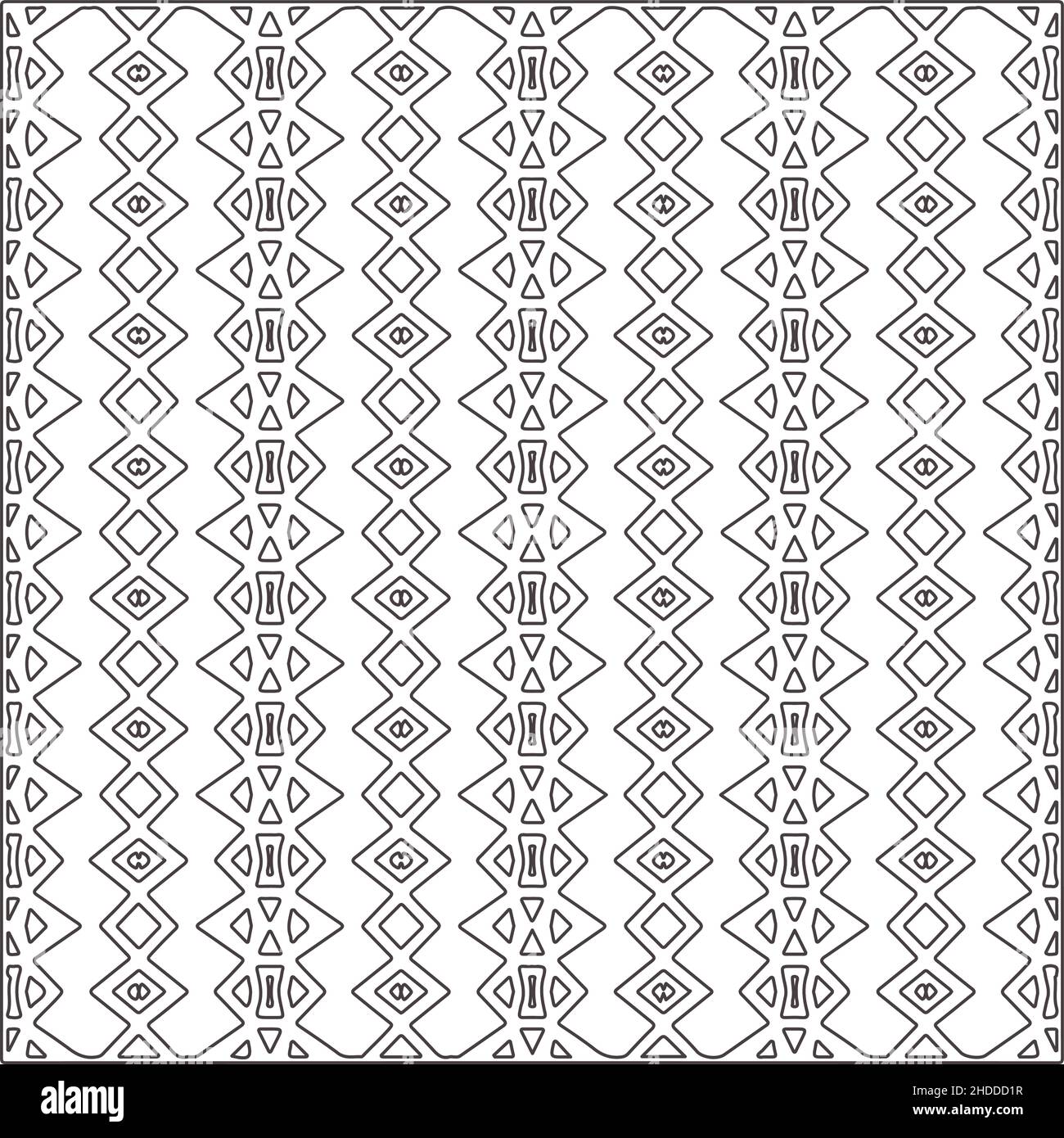 Vector ethnic pattern with symmetrical elements . Repeating geometric ...