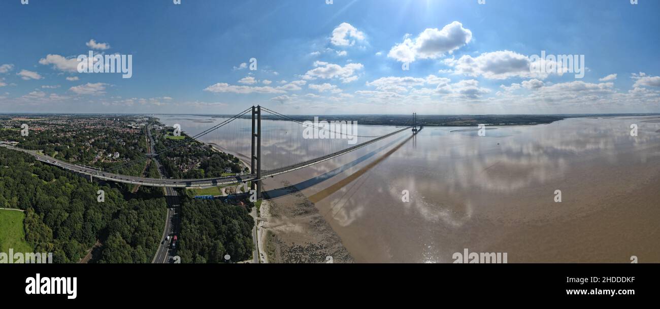 Overhead view of the Humber Bridge Stock Photo - Alamy