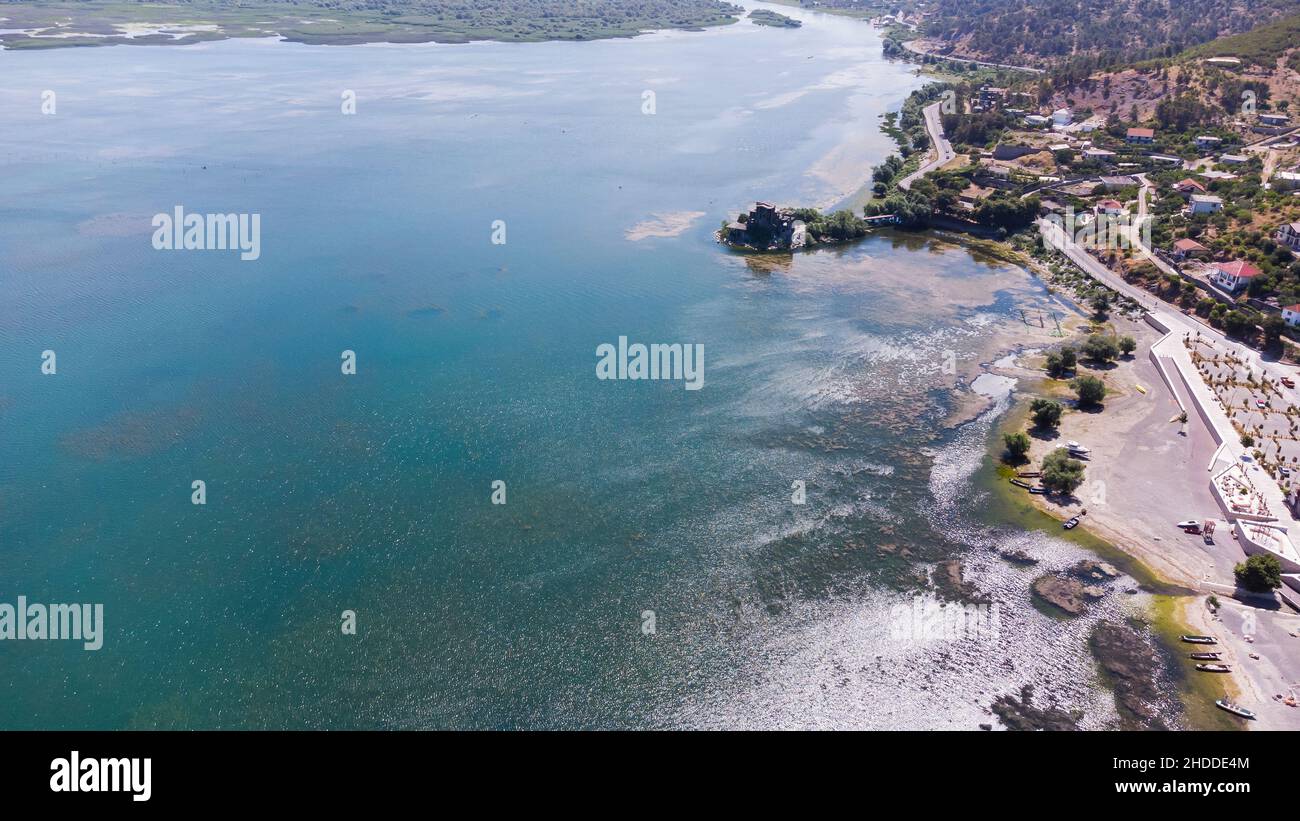 lake shkoder albania. picture taken on the north Albanian artificial lake Stock Photo - Alamy