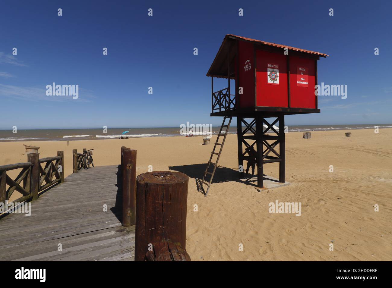 Lifeguard post in Grussai Beach, State of Rio de Janeiro, Brazil Stock ...