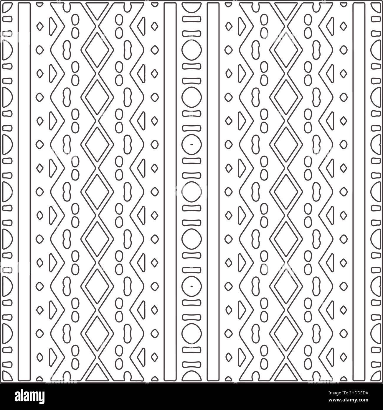 Vector ethnic pattern with symmetrical elements . Repeating geometric ...