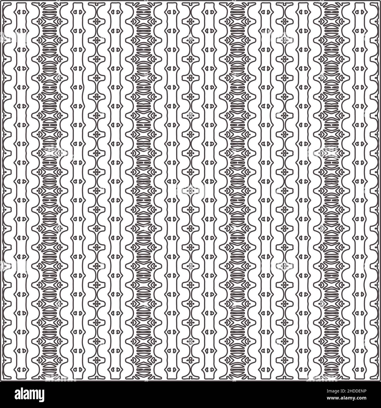 Vector ethnic pattern with symmetrical elements . Repeating geometric ...