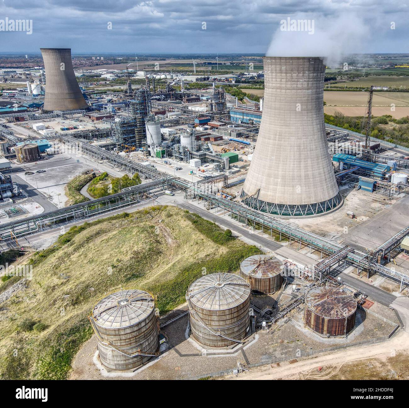 Overhead view of Chemicals Factory Stock Photo - Alamy