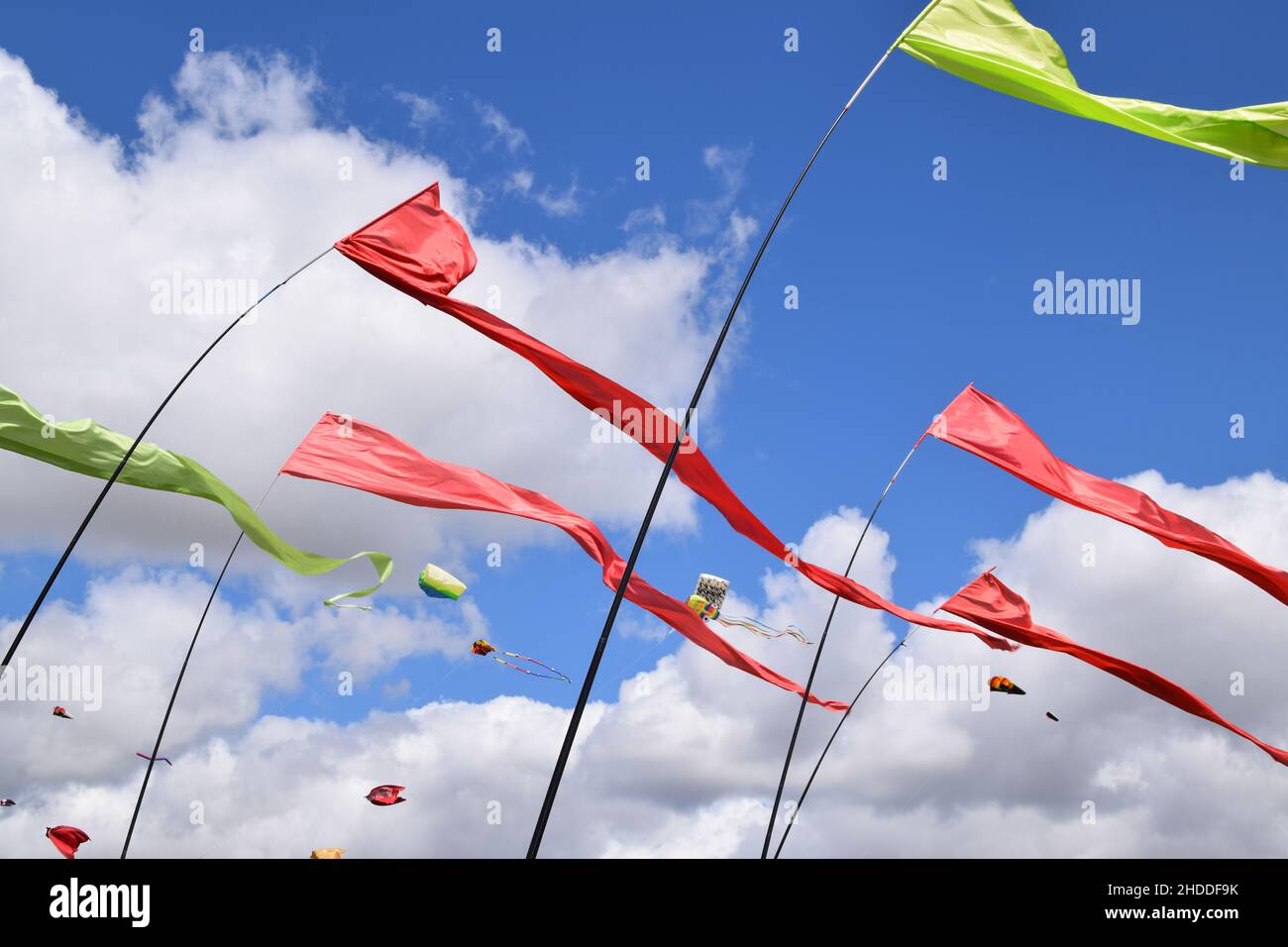 Party flags on windy sky hi-res stock photography and images - Alamy