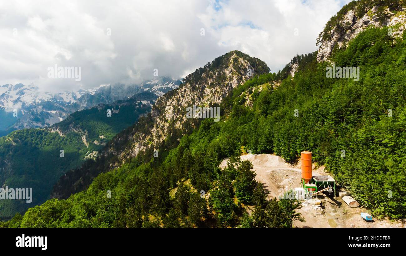 Spring morning at mountains and clouds Stock Photo - Alamy