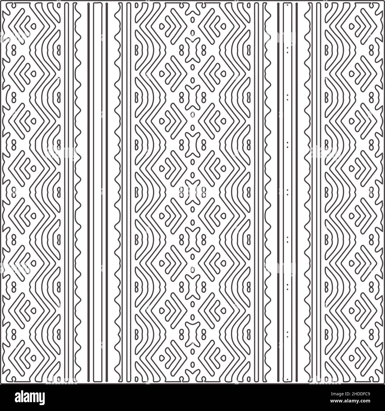 Vector ethnic pattern with symmetrical elements . Repeating geometric ...