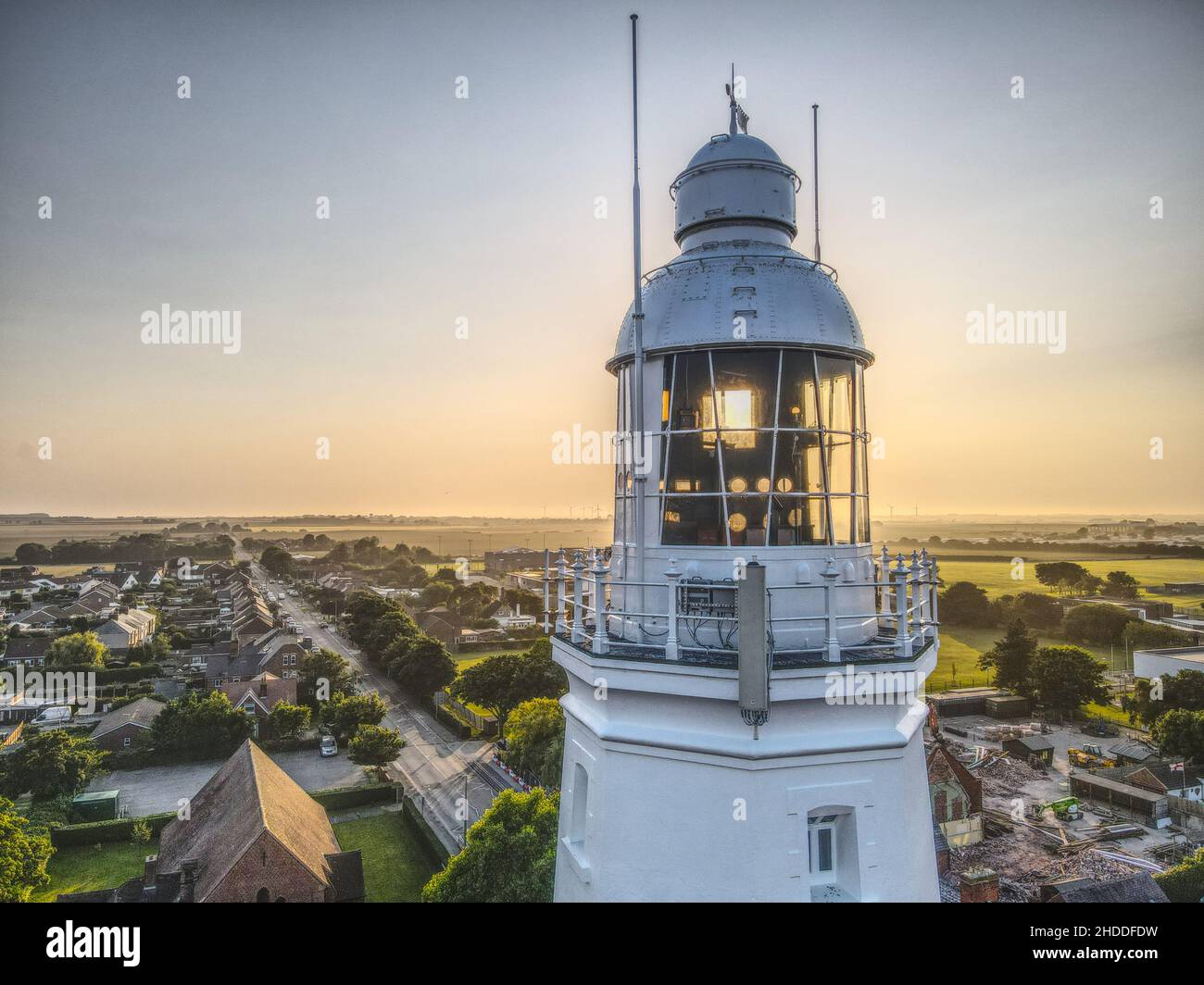 Sunset through Lighthouse window Stock Photo - Alamy