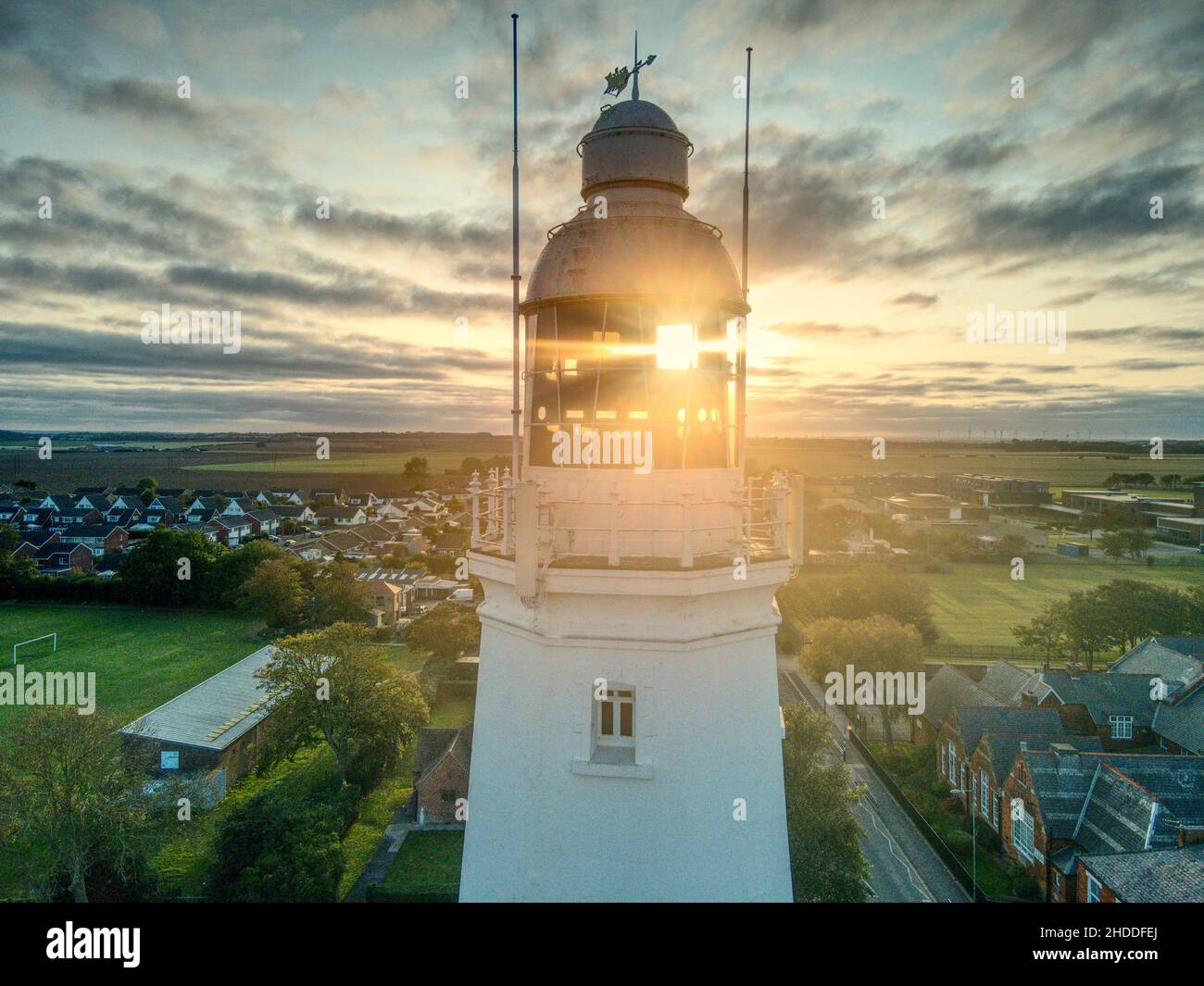 Sunset through Lighthouse window Stock Photo - Alamy