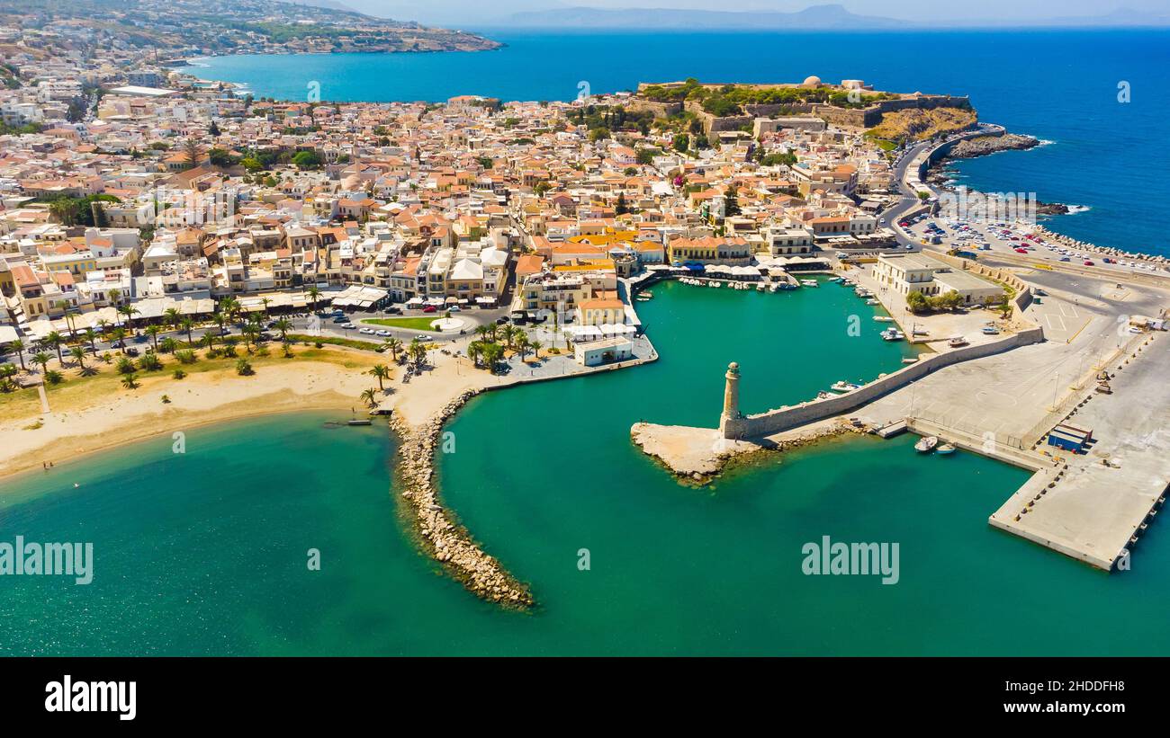 Rethymno harbour greece sunset hi-res stock photography and images - Alamy