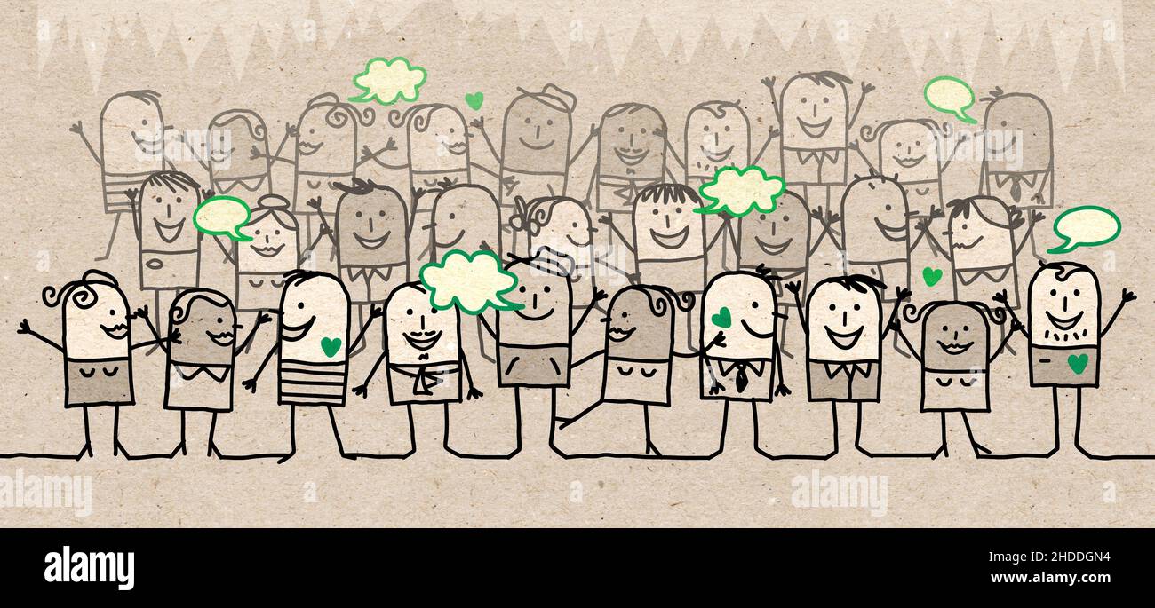 Human population cartoon hi-res stock photography and images - Alamy
