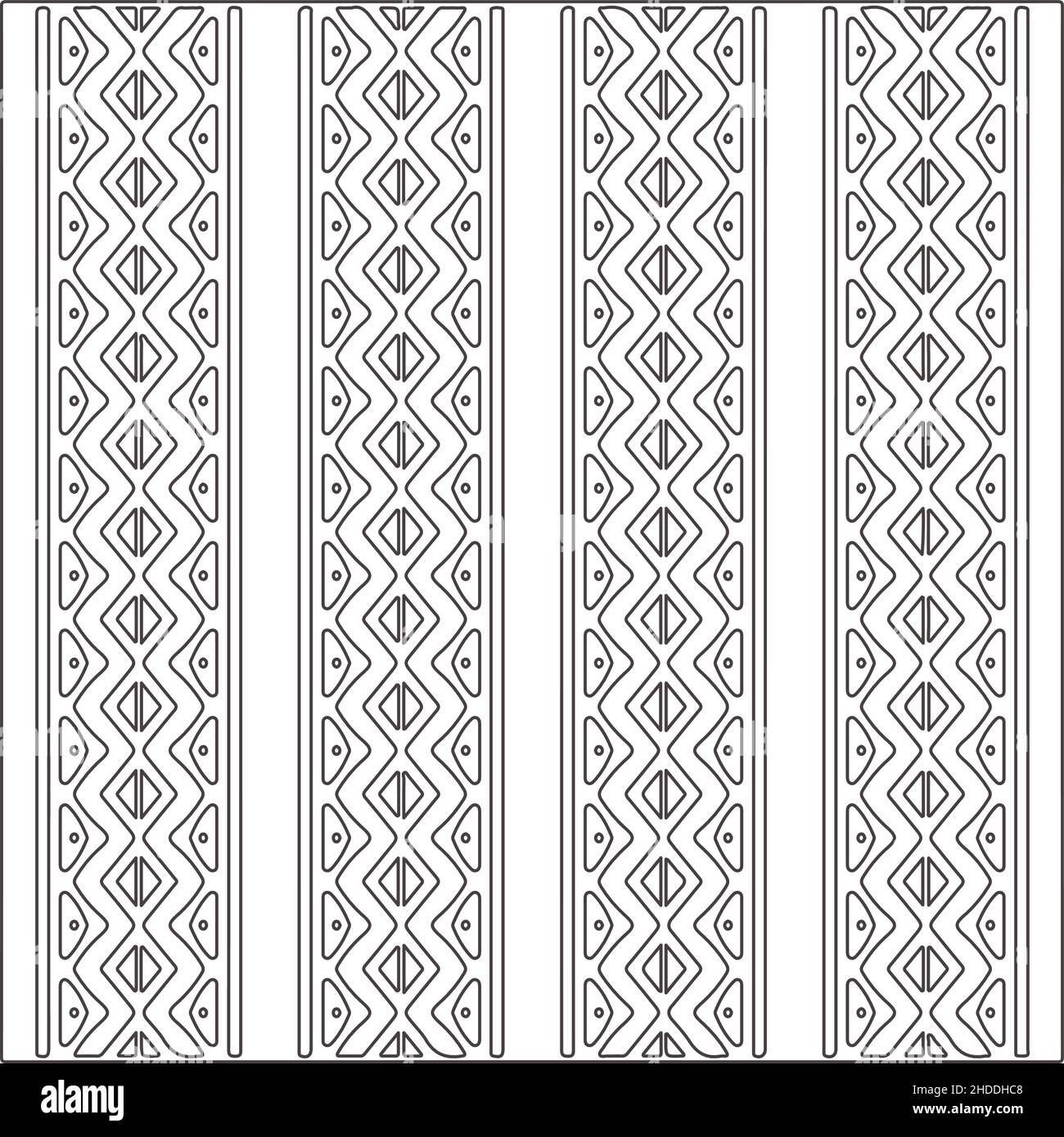 Vector ethnic pattern with symmetrical elements . Repeating geometric ...