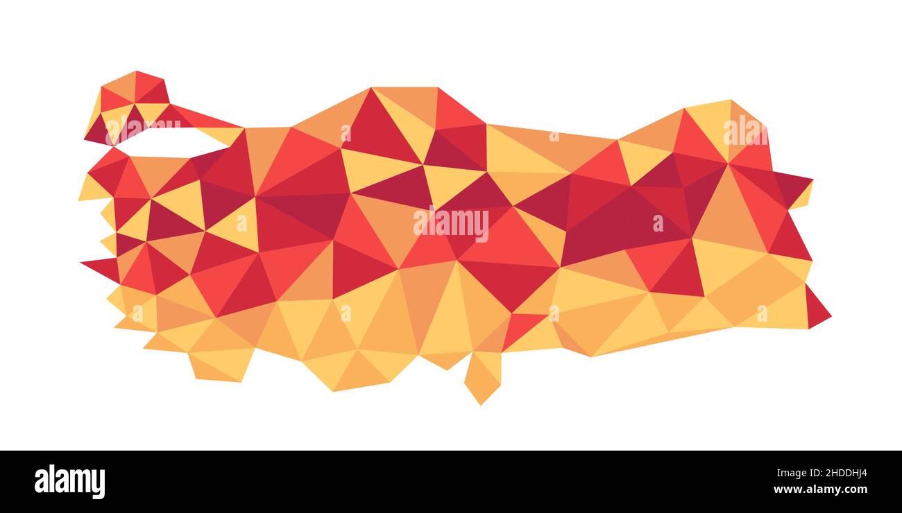 Turkey polygon map. Vector Turkey map low poly style Stock Vector Image ...