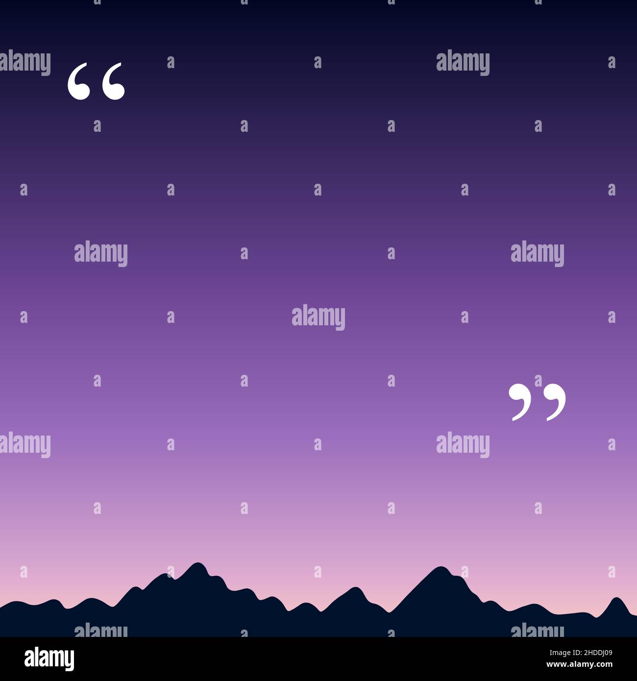 Blank quote template. Empty quotation marks vector illustration with ...