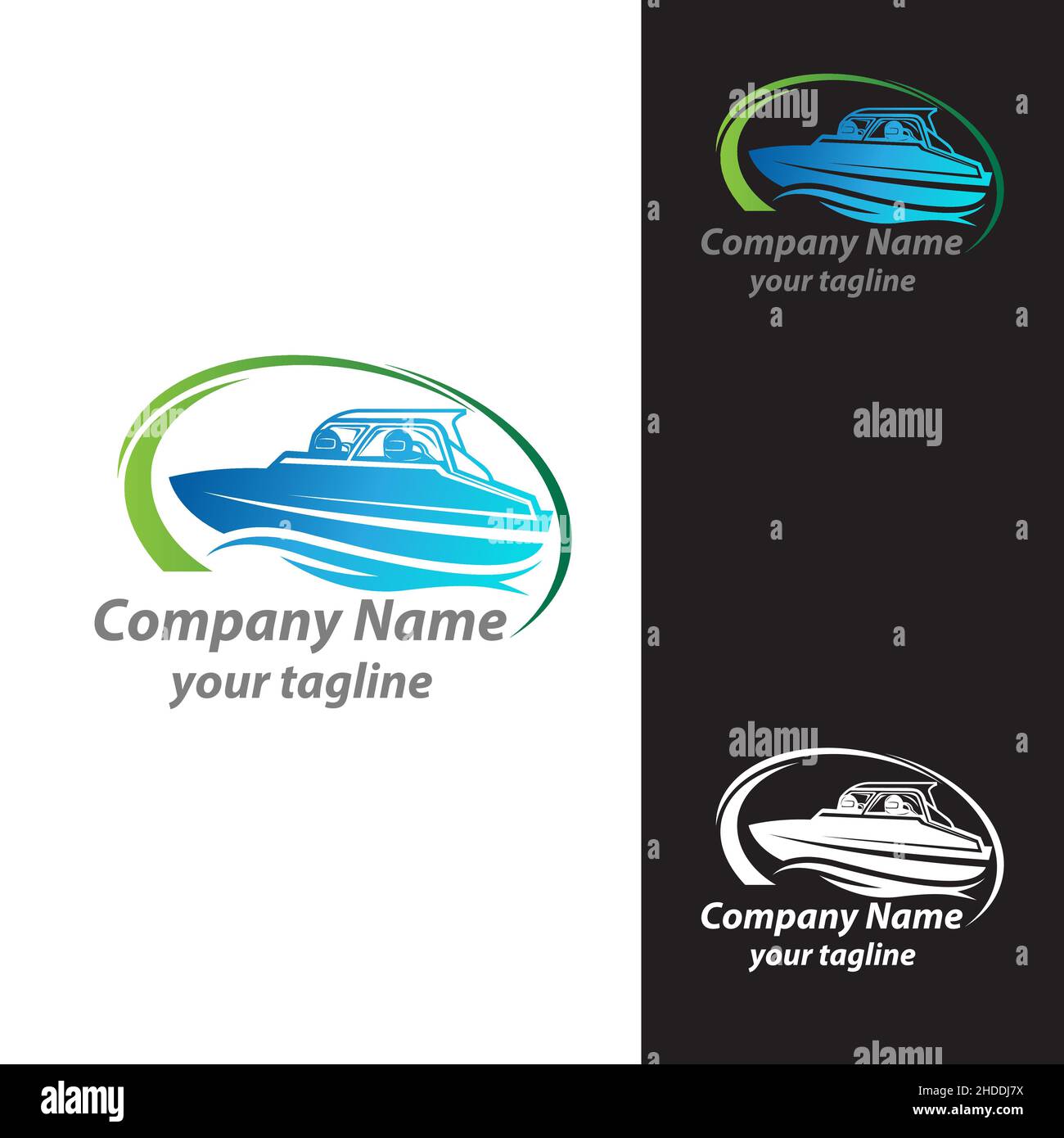 Modern motor boat isolated Stock Vector Images - Alamy