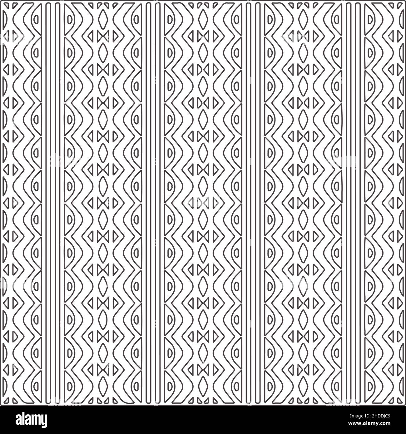 Vector ethnic pattern with symmetrical elements . Repeating geometric ...