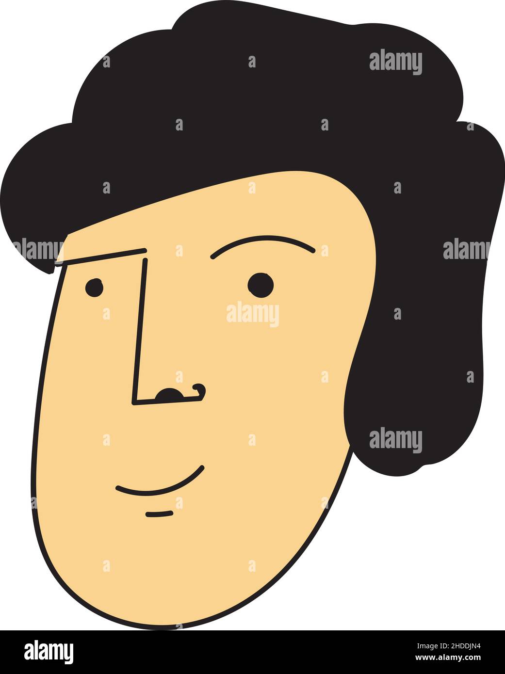 Vector portrait face of a young man Stock Vector Image & Art - Alamy