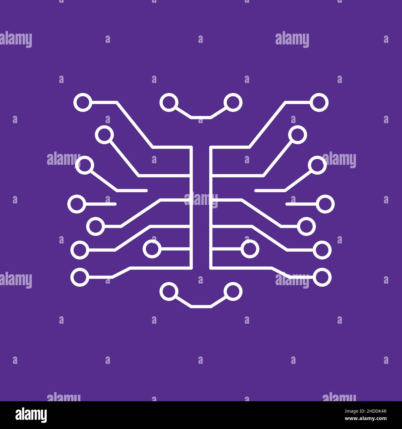Artificial intelligence and machine learning line icon Stock Vector ...
