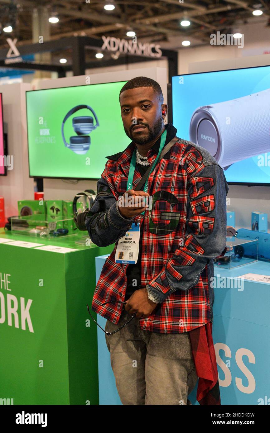 Las Vegas, NV - : Ray J at the Raycon booth during CES 2022 at the Las ...