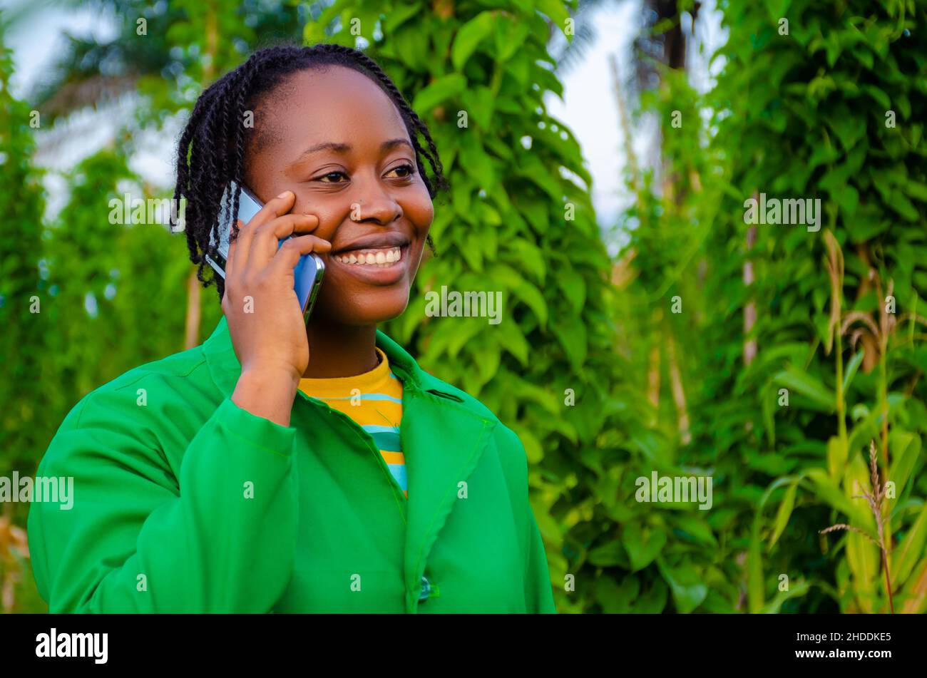 Farmer making phone call in hi-res stock photography and images - Alamy