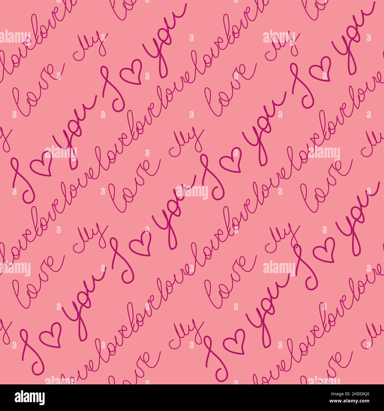 Love text pink Seamless pattern. Text backgrounds applicable in ...