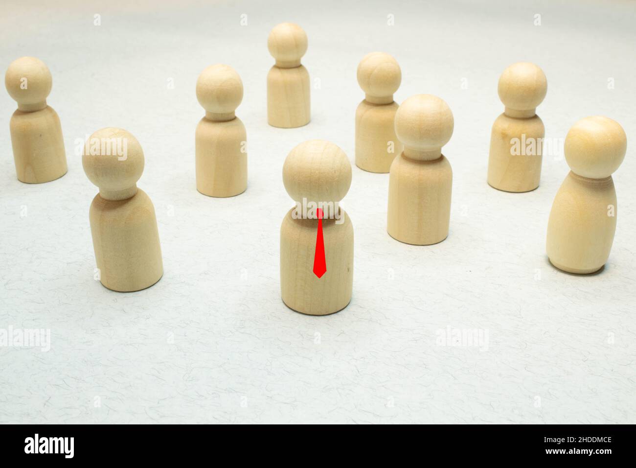 Small group of separated people seen from above represented anonymous ...