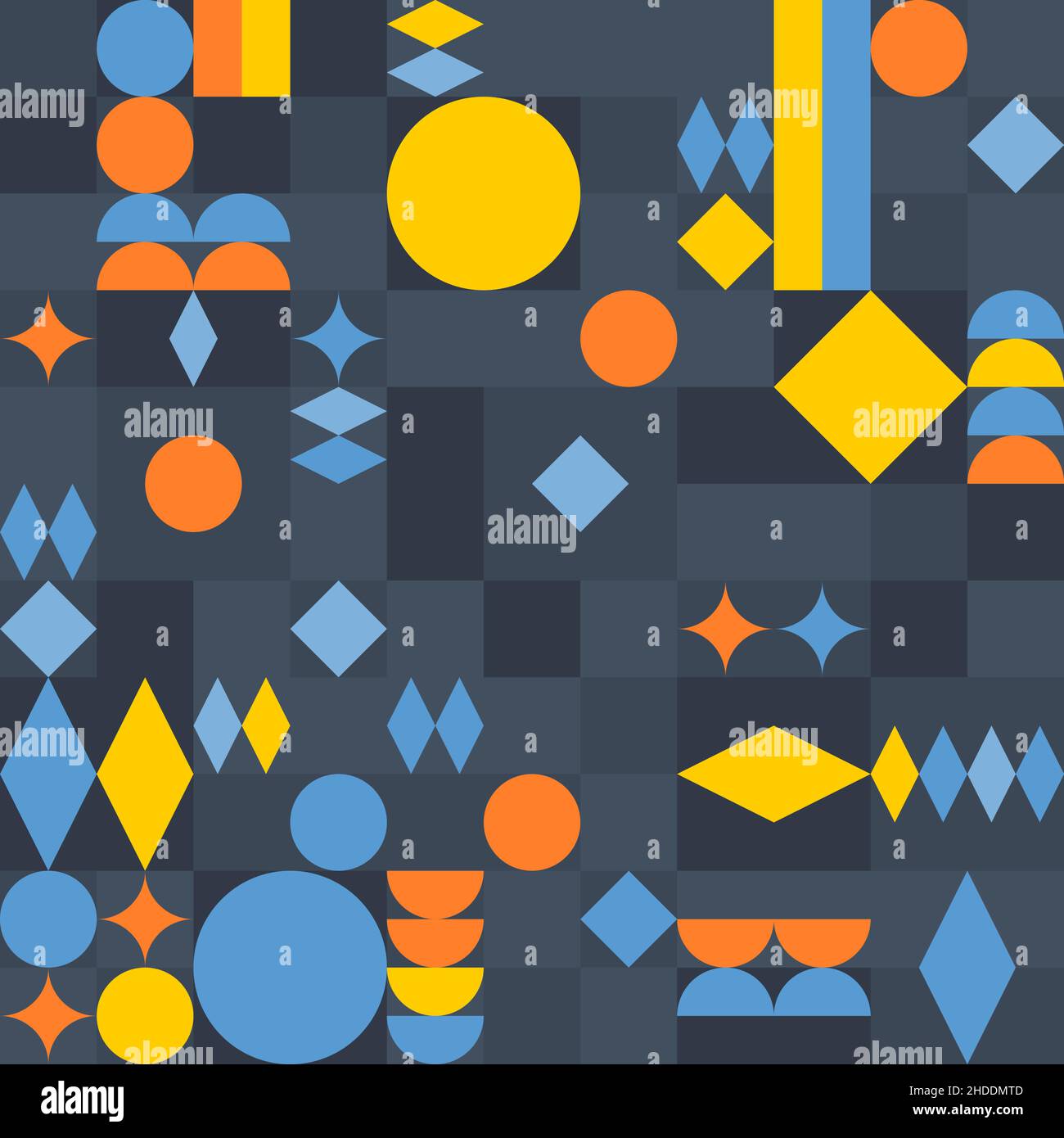 Geometric patchwork simple pattern. Seamless abstract shapes texture ...
