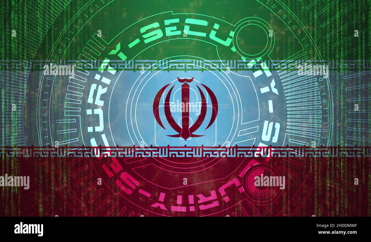 National cyber Security of Iran on digital background Data protection ...