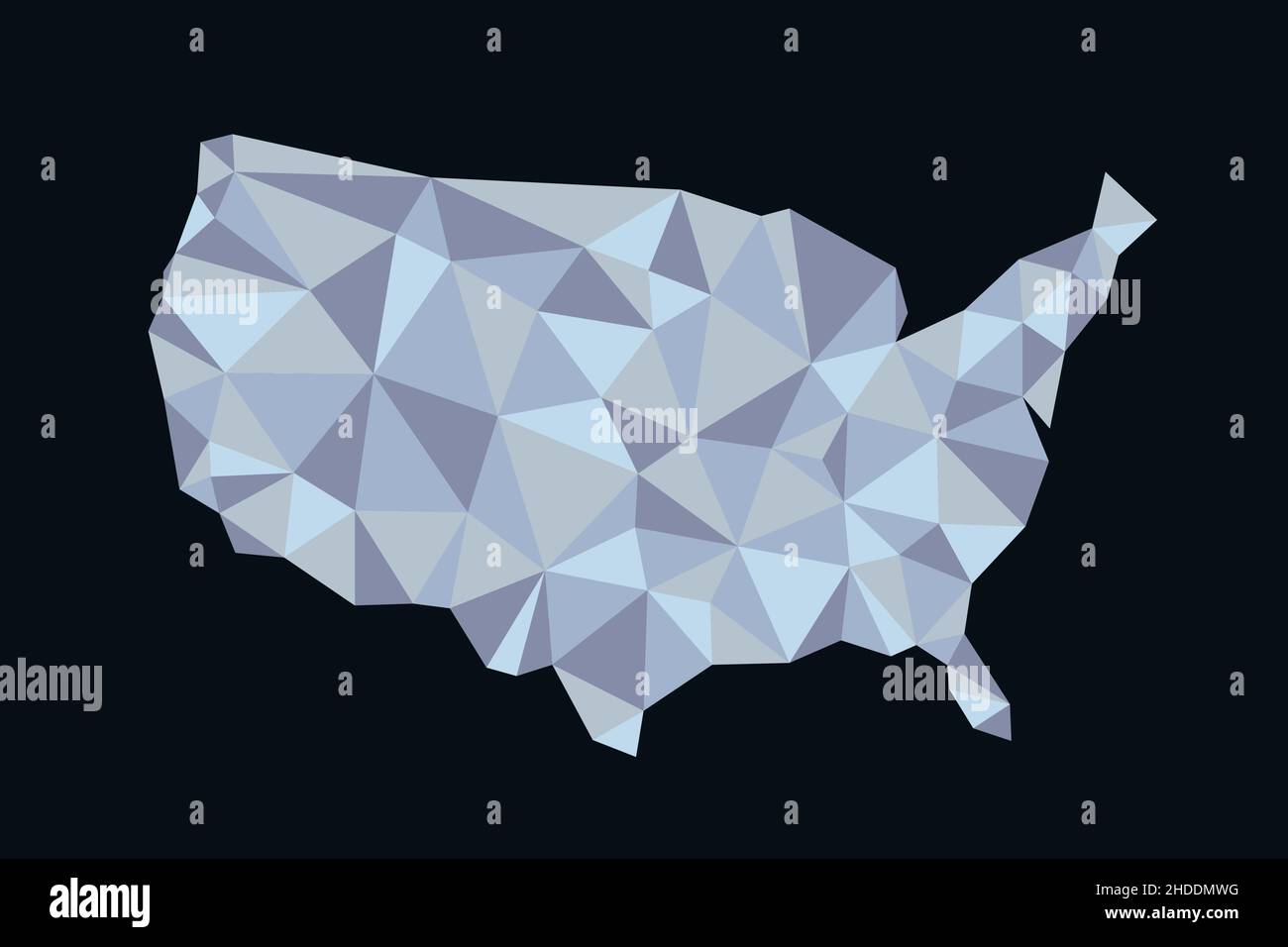 USA map polygonal vector. Cool modern stylized US map illustration ...
