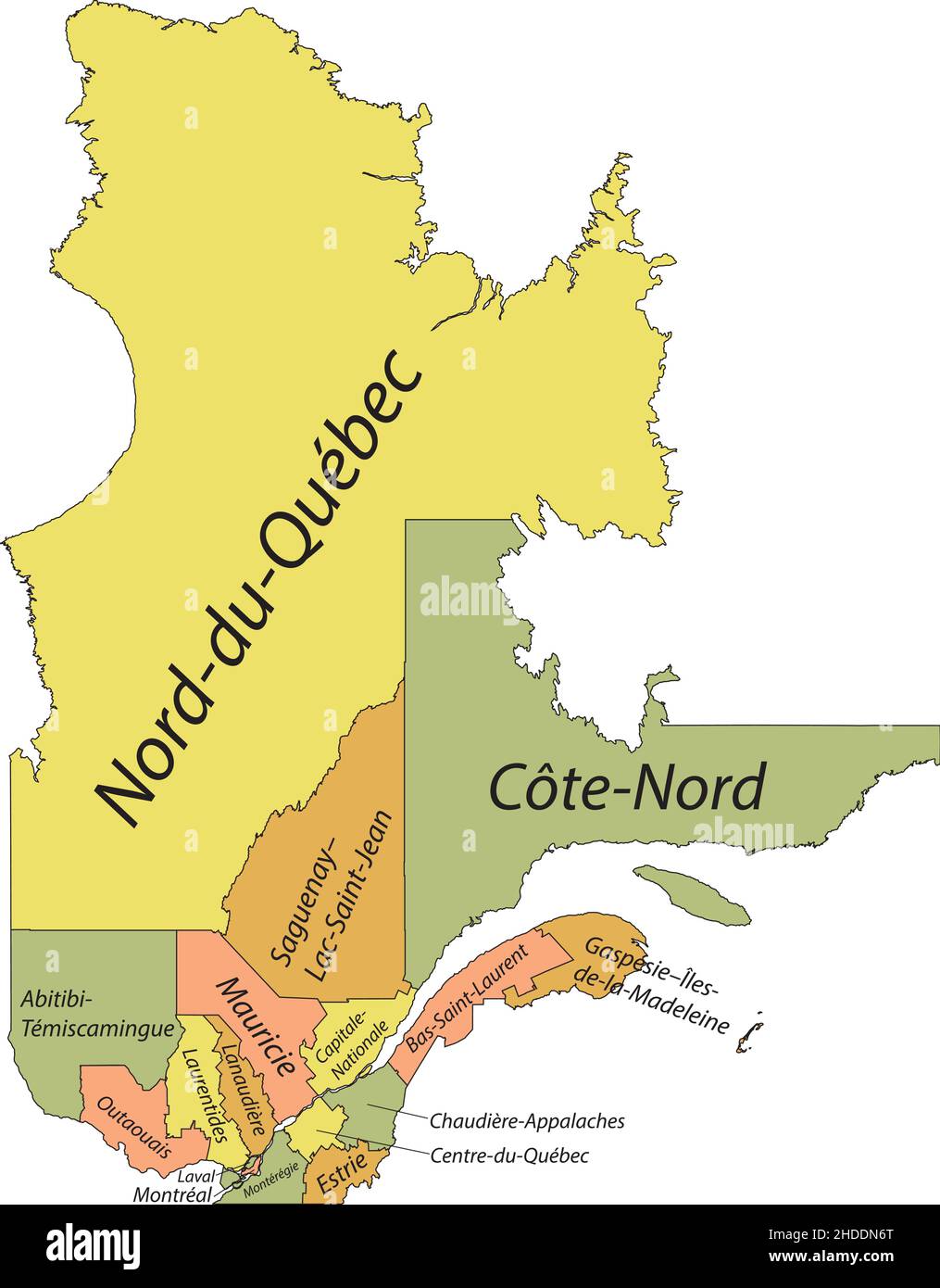 Pastel flat blank vector administrative map of the Canadian province of ...