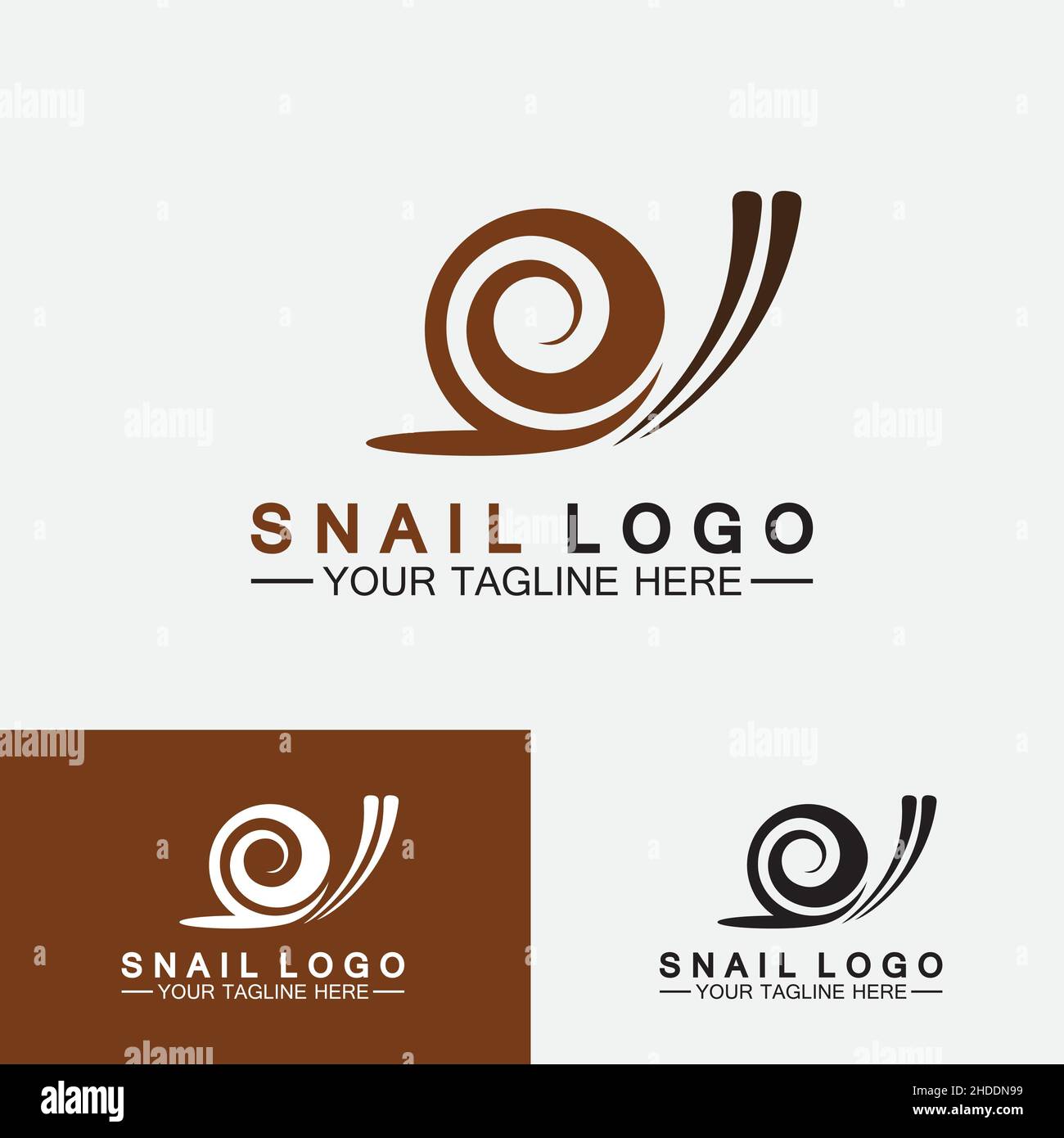 Snail logo hi-res stock photography and images - Alamy