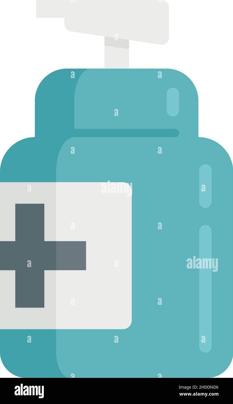 Pump antiseptic icon. Flat illustration of Pump antiseptic vector icon ...