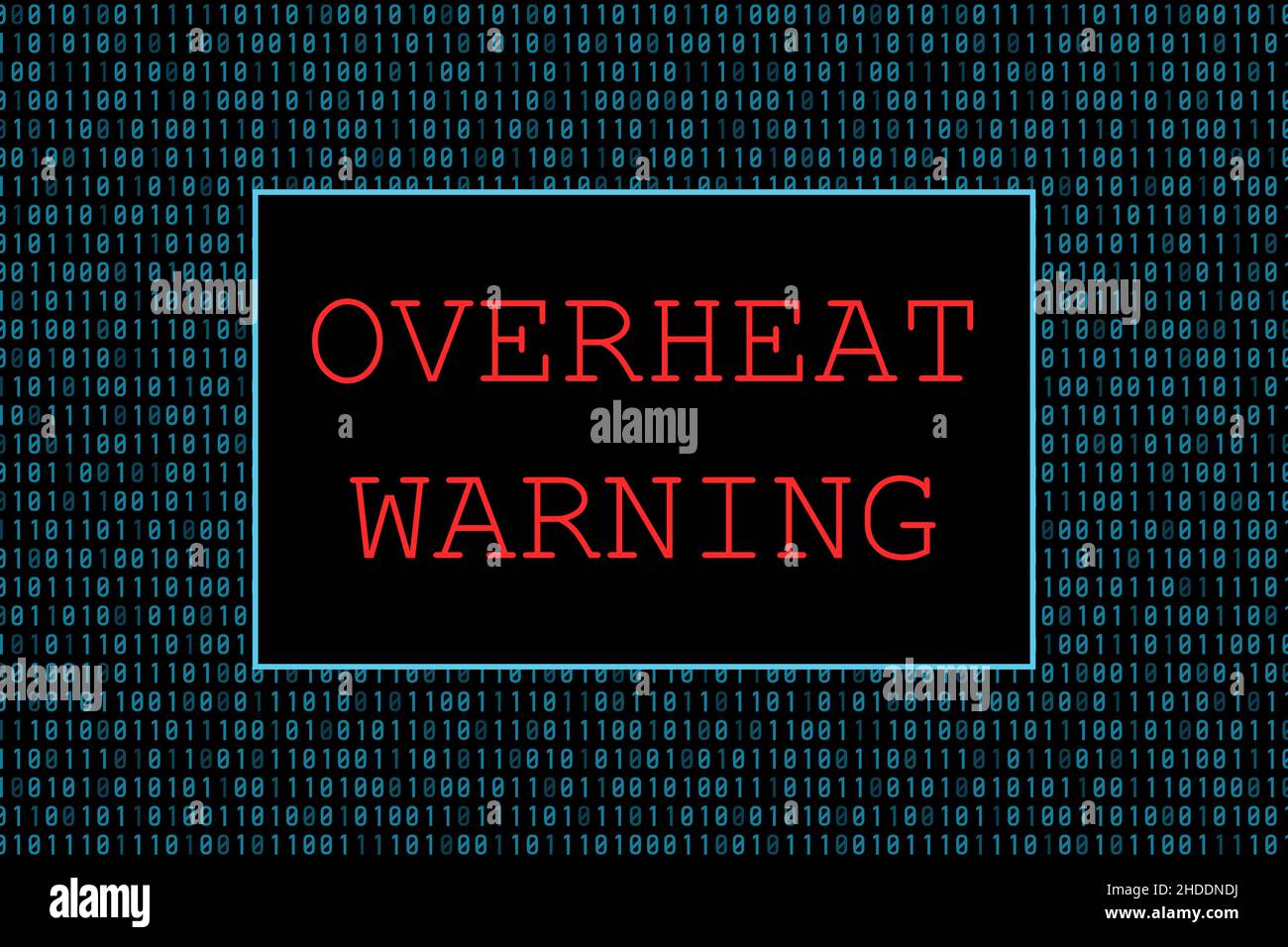 Overheat warning screen. Computer technology vector concept graphics ...