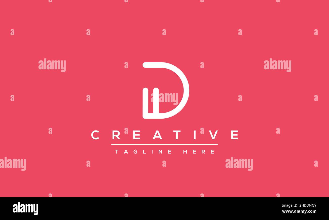 Creative modern letter D logo design, Minimalist D DD initial based ...
