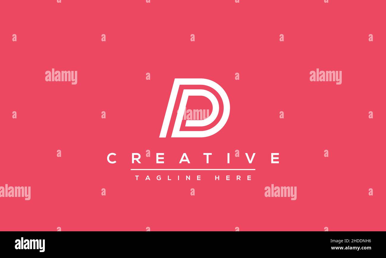 Creative modern letter D logo design, Minimalist D DD initial based vector icon Stock Vector ...