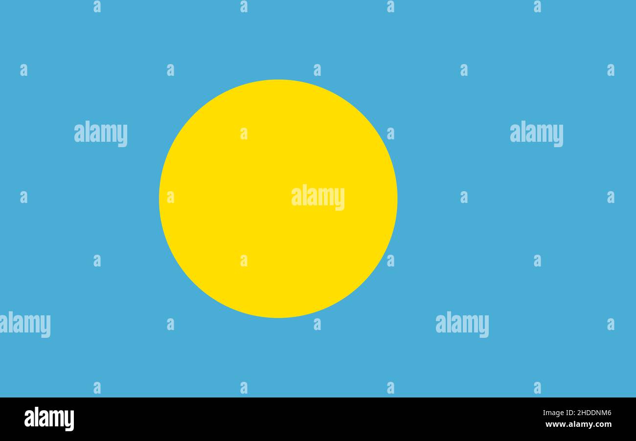 Top view of official flag Palau. patriot and travel concept. no ... Top view of official flag Palau. patriot and travel concept. no ...