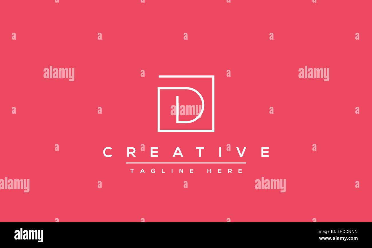 Creative modern letter D logo design, Minimalist D DD initial based ...