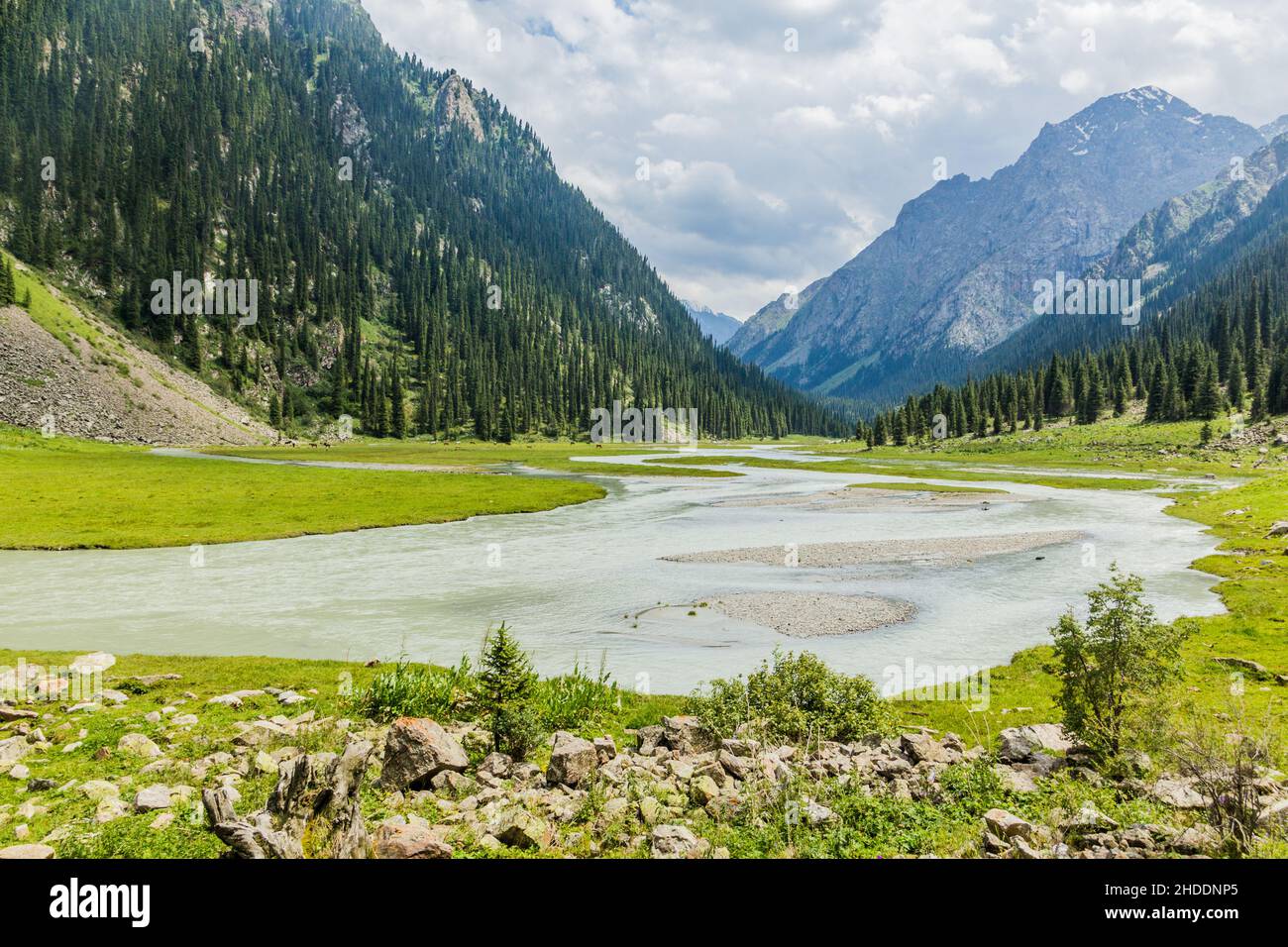 Karakol river valley in Kyrgyzstan Stock Photo - Alamy