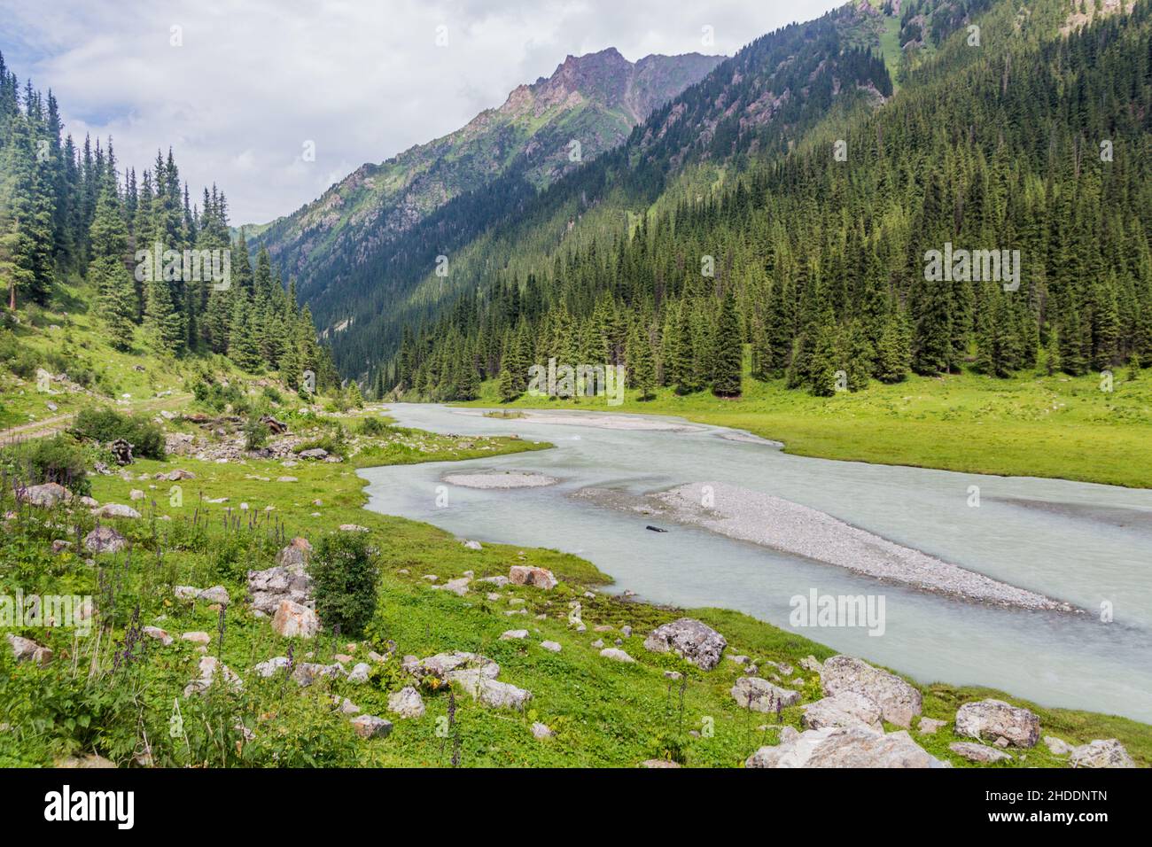 Karakol river valley in Kyrgyzstan Stock Photo - Alamy